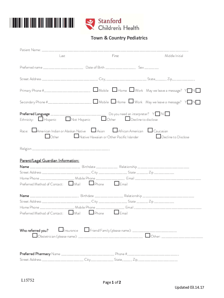 Fillable Online Cert of Child Health Exam with State ... - Pediatric ...