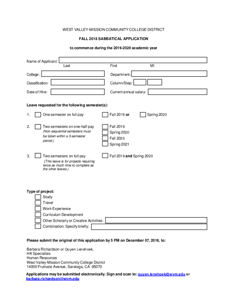 Fillable Online Teacher Sabbatical Request Letter Fax Email Print ...