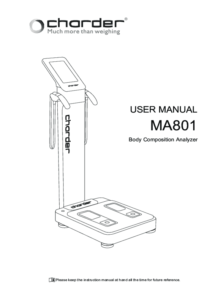 Fillable Online user manual - ma801 - Charder Medical Fax Email Print - pdfFiller