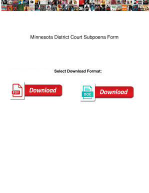 Fillable Online Minnesota District Court Subpoena Form. Minnesota District Court Subpoena Form ...