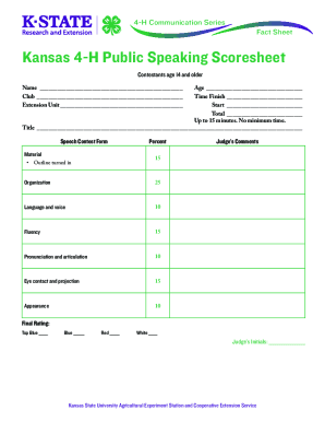 Fillable Online 4-H Communication Fact Sheet Series Kansas 4-H Public ...