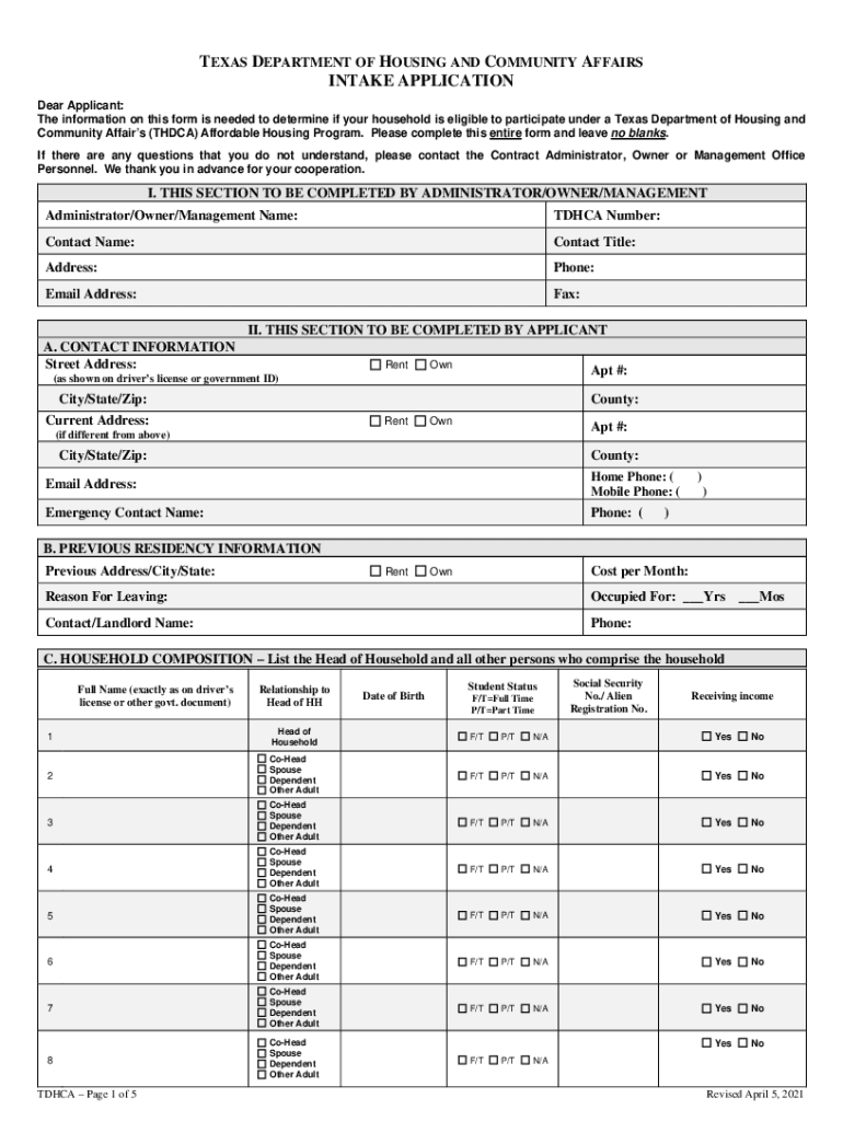 Fillable Online events tdhca state tx Fillable Online The information ...