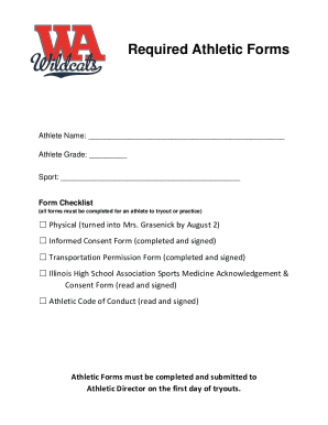 Fillable Online Get the free ATHLETIC ELIGIBILITY FORM Student Athlete ...