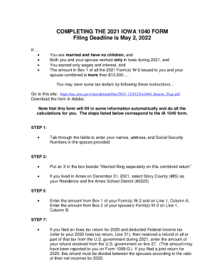 Fillable Online Printable 2020 Iowa Form IA 1040 (Individual Income ...