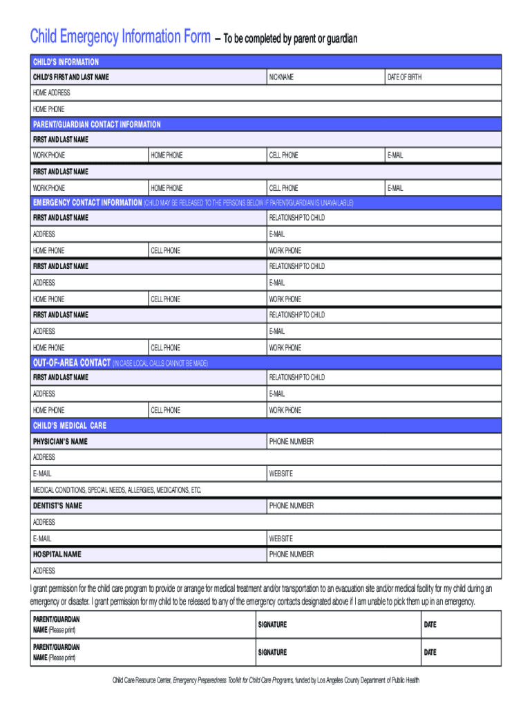 Fillable Online 16+ Emergency Plan Templates - Free Sample ...