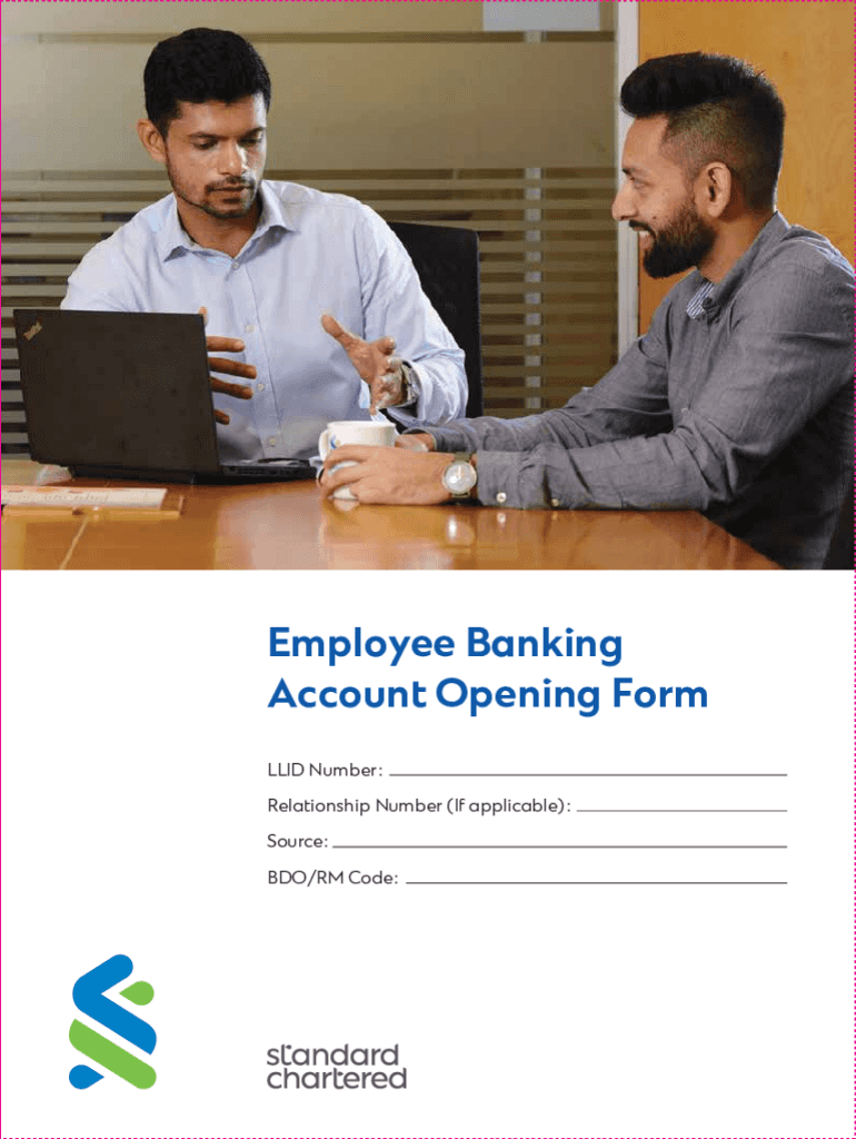 Fillable Online Employee Banking Account Opening Form - Standard ...