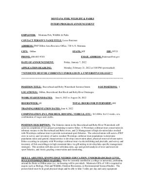 Fillable Online fwp mt Fillable Online fwp mt INTERN PROGRAM ...