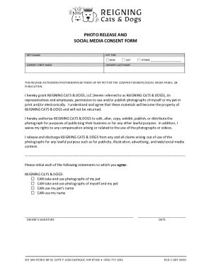 Fillable Online Photo Release and Social Media Consent Form. Photo ...