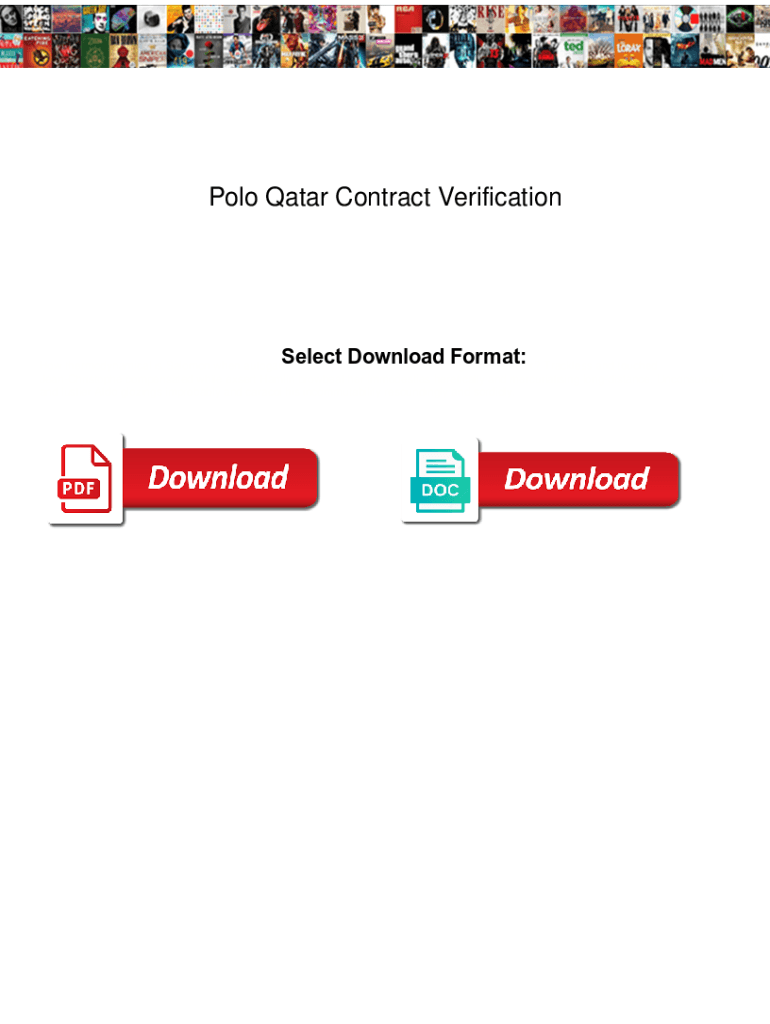 Fillable Online Polo Qatar Contract Verification. Polo Qatar Contract ...