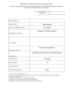 Fillable Online MSD Agenda Request Form (fillable) - new.pdf Fax Email ...