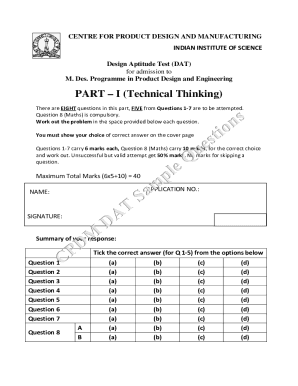 Fillable Online CPDM IISC 2021: Application form, Eligibility Criteria ...
