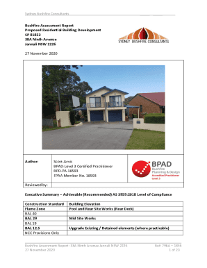 Fillable Online Bushfire Assessment Report Proposed Residential Building ... Fax Email Print ...