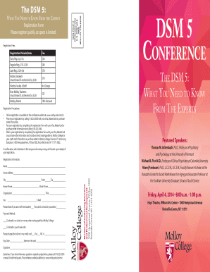 Fillable Online The DSM 5: What You Need Registration Form to K From ...