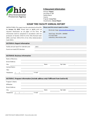 Fillable Online epa ohio Fillable Online epa state oh E-Document ...