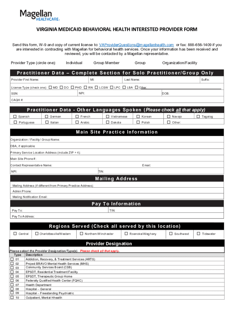Fillable Online PROVIDER SUBSTITUTE W-9/OFFICE INFORMATION SHEET Fax ...