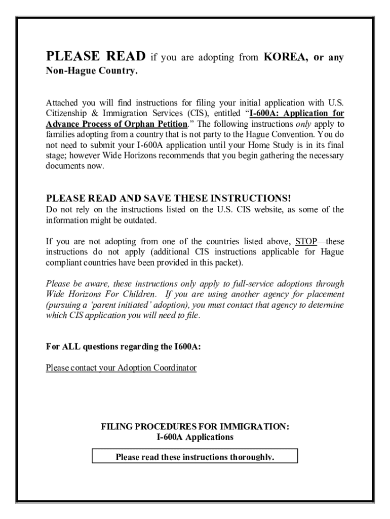 Fillable Online Fillable Online if you are adopting from KOREA, or any ...