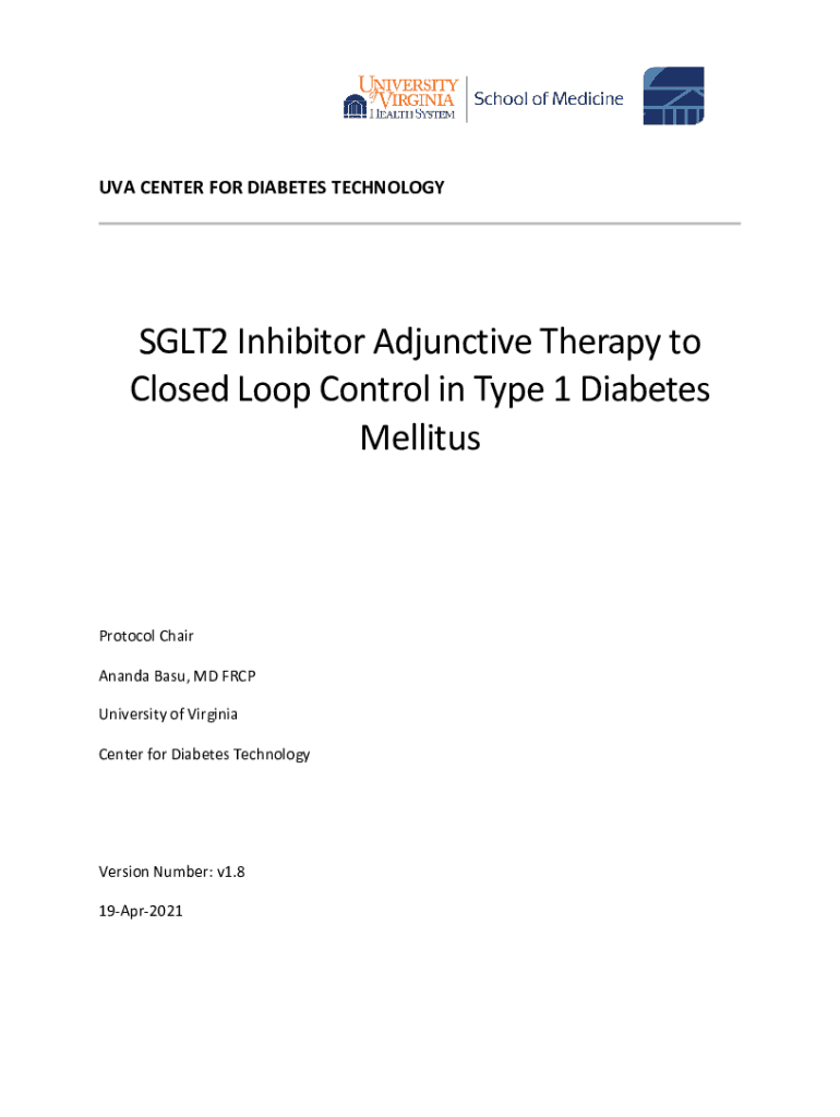 Fillable Online SGLT2 Inhibitor Adjunctive Therapy to Closed Loop ...