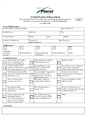 Fillable Online Get the free Initial Respiratory Illness Outbreak ...