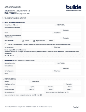 Fillable Online BUILDE-Building Permit Application form v6.docx Fax ...