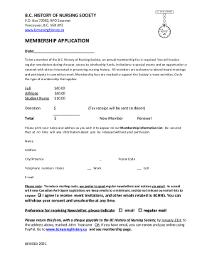 Fillable Online Fillable Online BCHNS Scholarship Application Form ... Fax Email Print - pdfFiller
