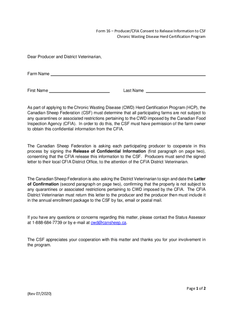 Fillable Online Food export certification - Canadian Food Inspection ...