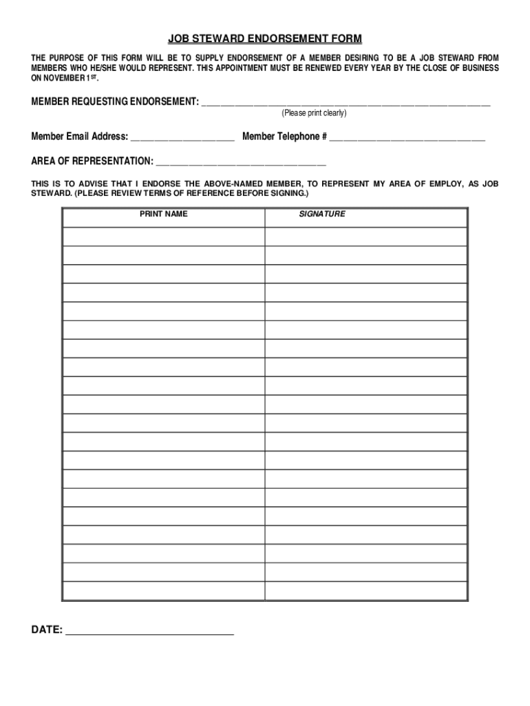 Fillable Online 454 cupe How to Write an Endorsement Letter (11 ...