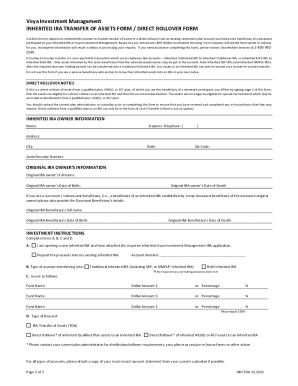 Fillable Online individuals.voya.comdocumentira-formsVoya IRA ...