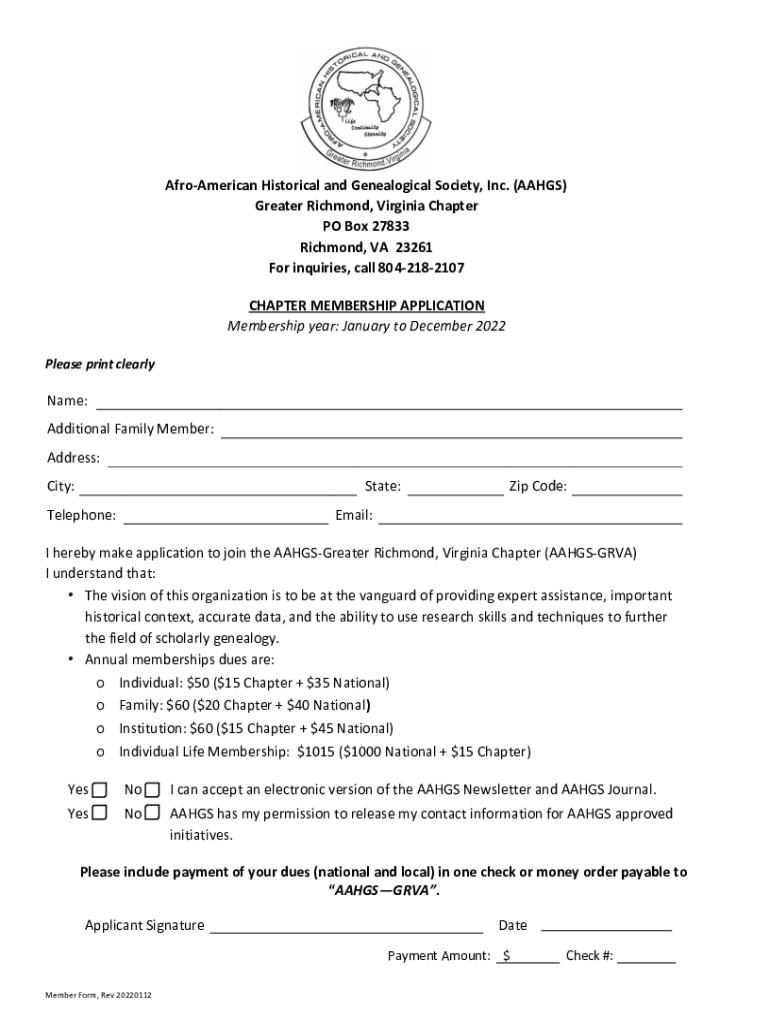 Fillable Online Fillable Online Afro-American Historical and ...