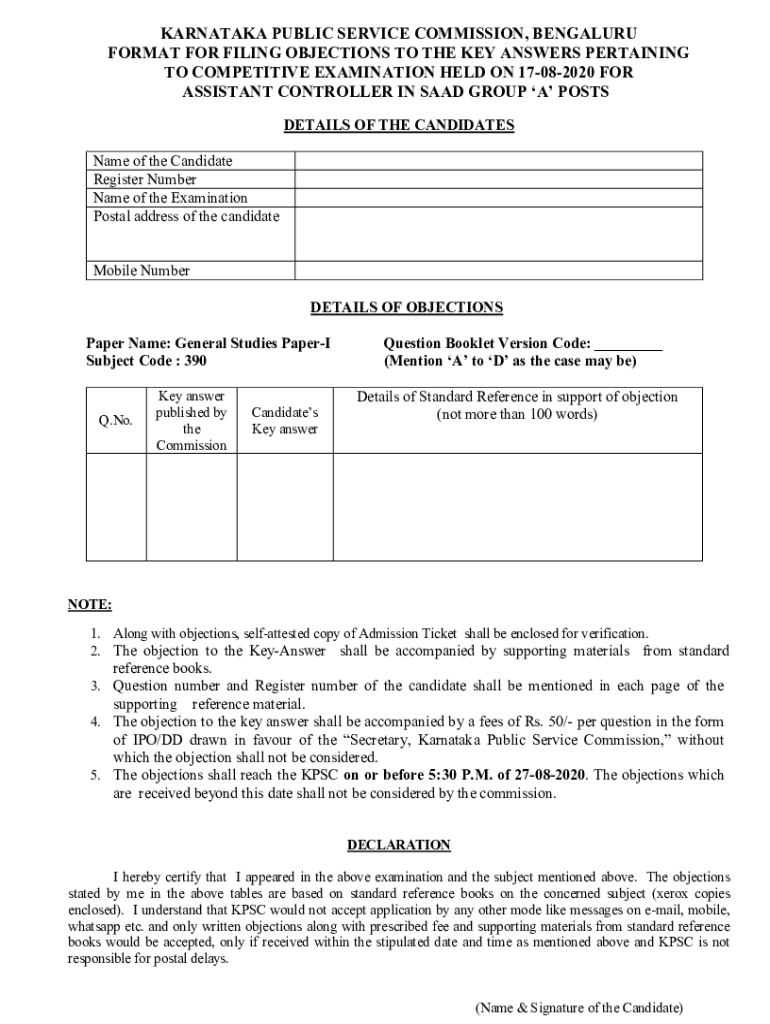 Fillable Online 390 OBJECTION FORMAT.docx Fax Email Print - pdfFiller