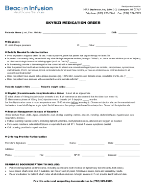 Fillable Online Skyrizi Order Form Fax Email Print - pdfFiller