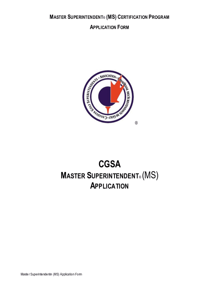 Fillable Online Fillable Online MASTER SUPERINTENDENT CERTIFICATION ...