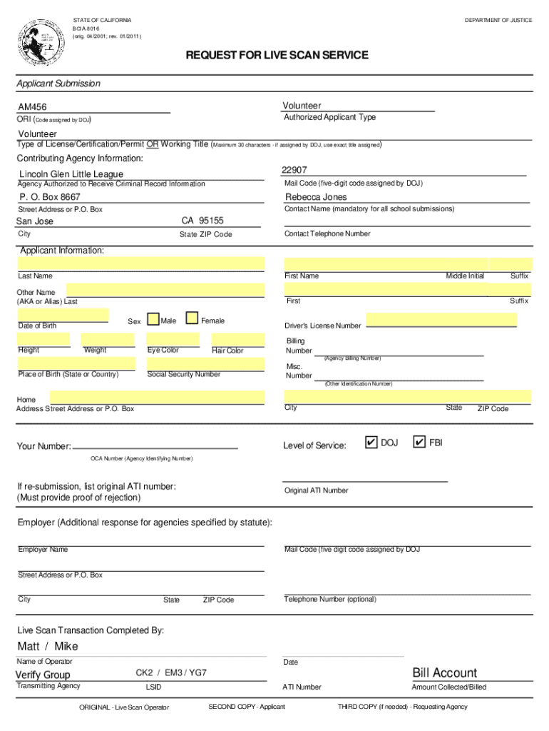 Fillable Online Bcii 8016 - Fill and Sign Printable Template OnlineUS ...