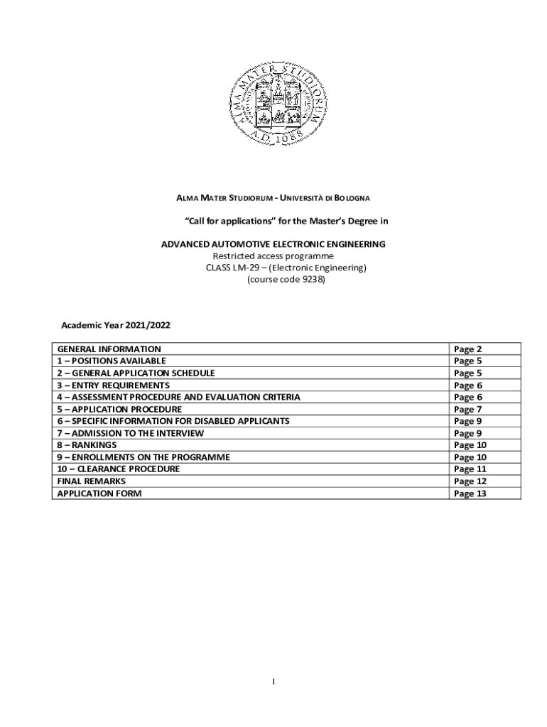 Fillable Online List of 4 masters Degree Offered By alma mater ...