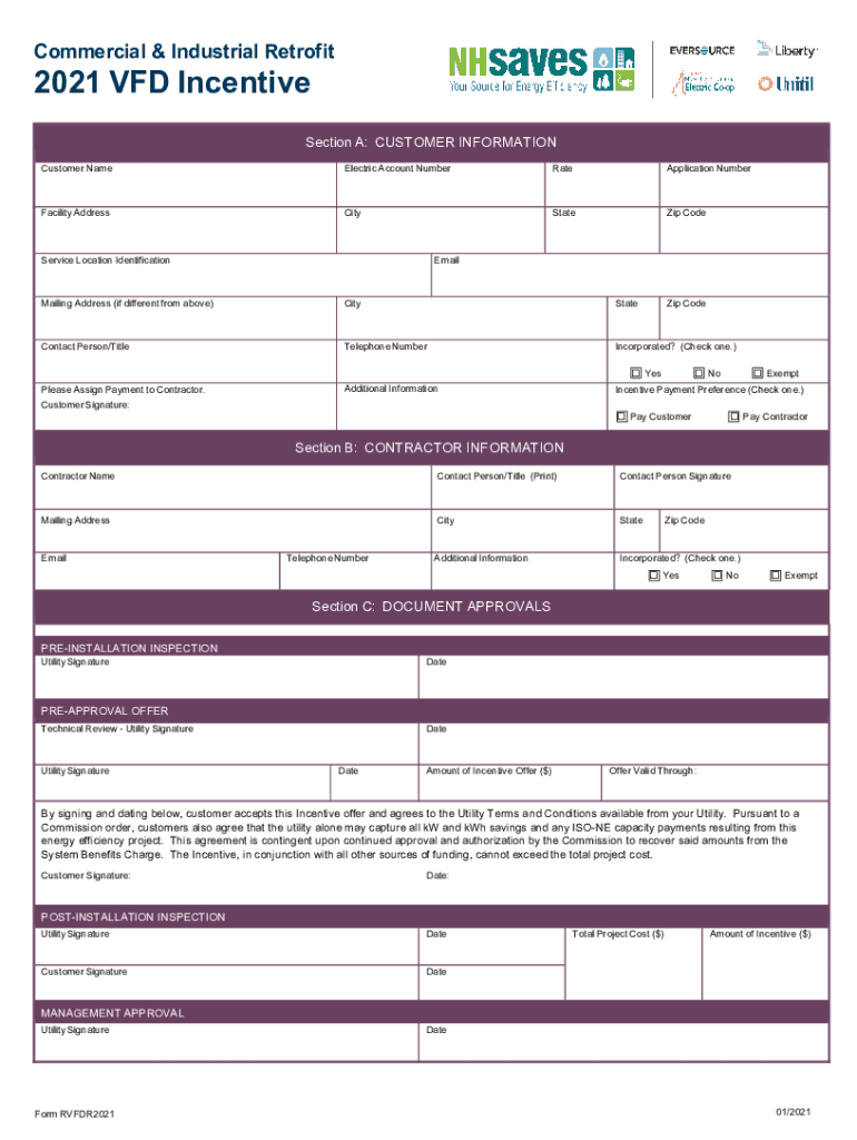 Fillable Online Fillable Online RETROFIT VFD INCENTIVE WORKSHEET Fax ...