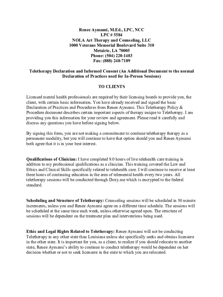 Fillable Online Fillable Online Declaration-of-Practice-and-Procedures ...