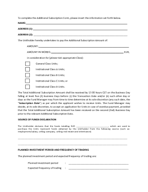 Fillable Online Fillable Online Subscription Application Form for ...