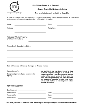 Fillable Online SBU Form Notice of Claim - Final.doc Fax Email Print ...