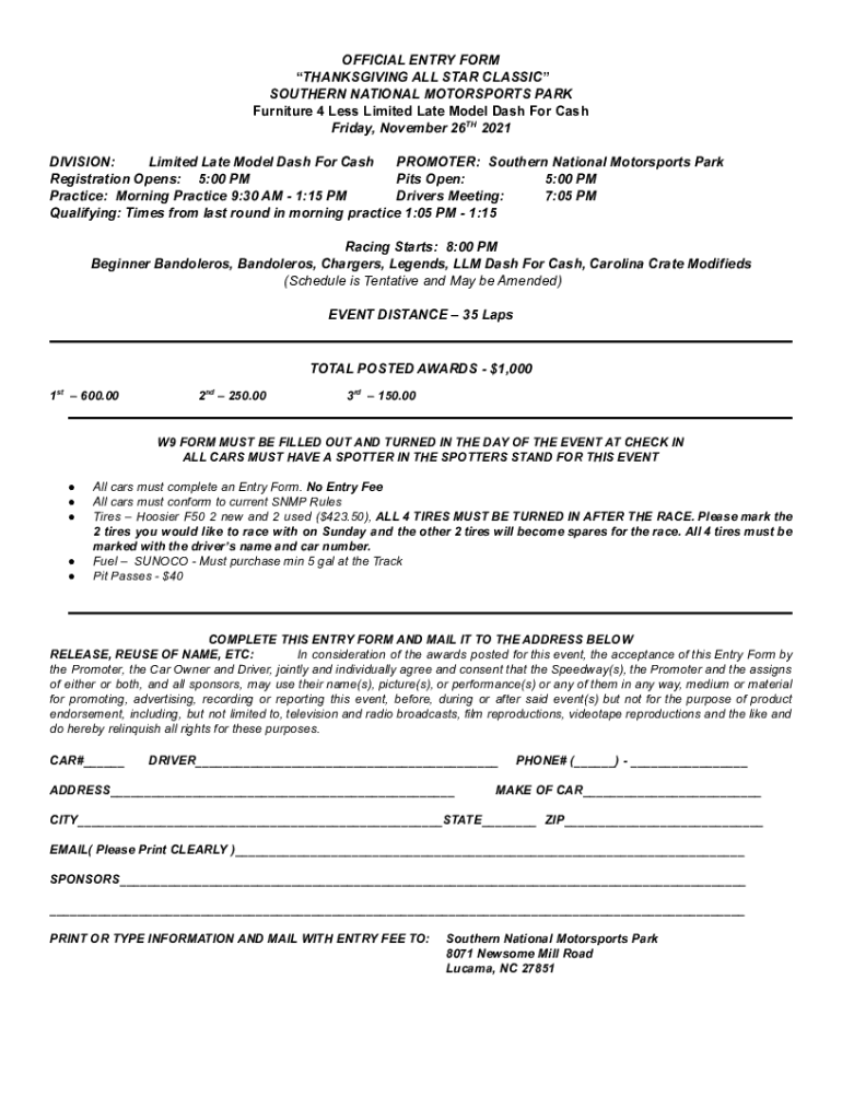 Fillable Online LLM DFC Friday Nov 26th Entry Form.docx Fax Email Print ...