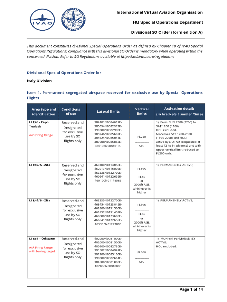 Fillable Online sod.ivao.aero up orderDivisional SO Order (form edition ...