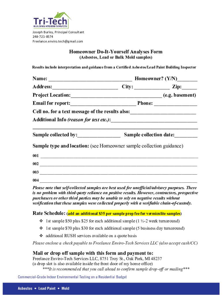 Fillable Online Fillable Online BTrib-Tech homeowner mail-in form Fax ...