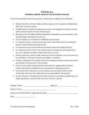 Fillable Online Fillable Online Informed consent checklist for ... Fax Email Print - pdfFiller