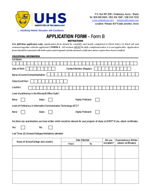 Fillable Online UHS IT SCH Application Form copy.cdr Fax Email Print ...
