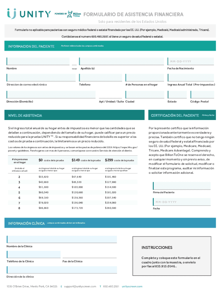 Fillable Online BTO Unity Financial Assistance Form Fax Email Print - pdfFiller