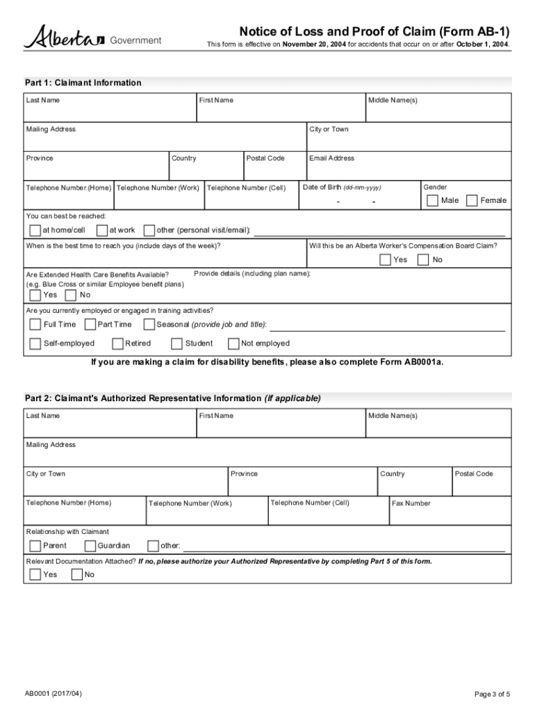 Ab 1 Form - Fill Online, Printable, Fillable, Blank | pdfFiller