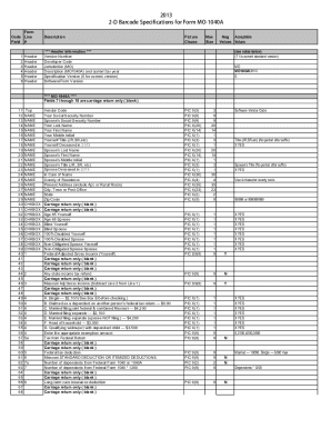 Fillable Online Fillable Online 2011 2D Barcode Specifications for Form ...