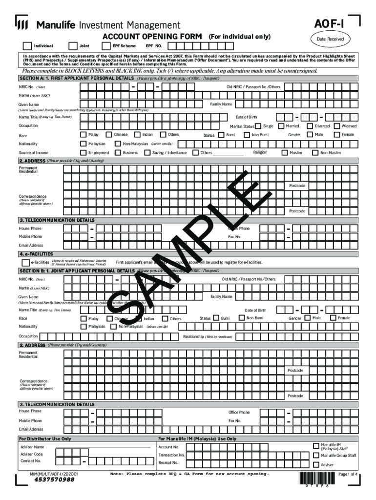 Fillable Online karvitt.comformpo-newPO (Revised) Account Opening Form ...