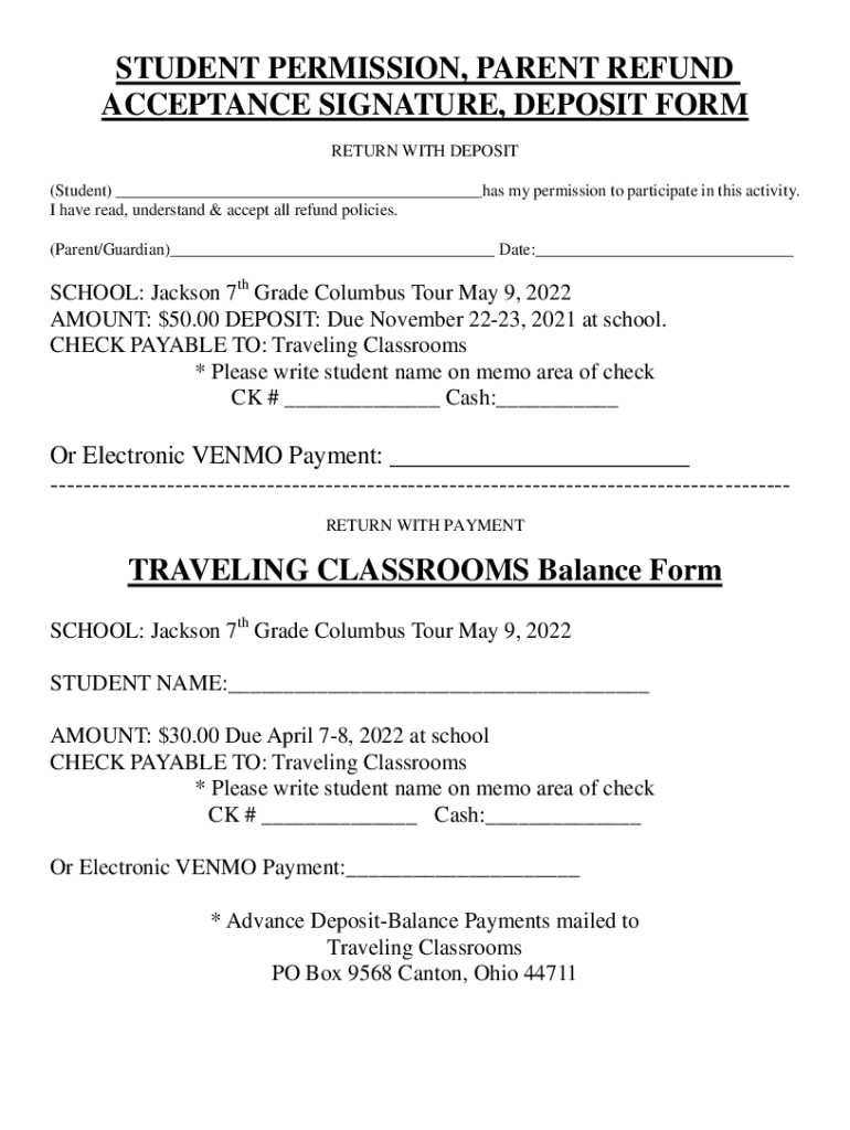 Fillable Online FREE 8+ Sample Deposit Refund Forms in PDFMS ...