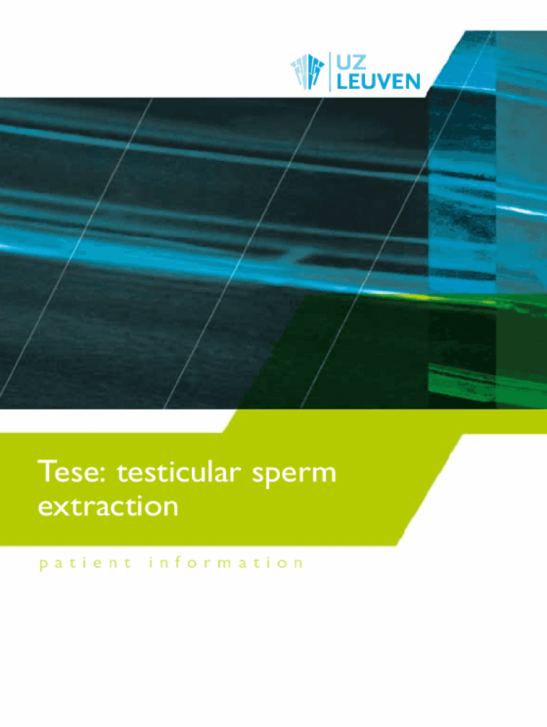 Fillable Online Sperm Collection by Testicular Sperm Extraction (TESE ...