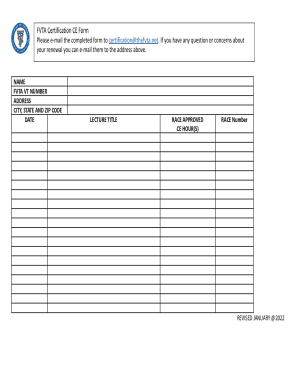 Fillable Online 2022 FVTA CE Record Form.docx%3b (2) Fax Email Print ...