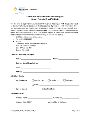 Fillable Online Potential Fraud Waste Abuse Report Form - Cascade ...